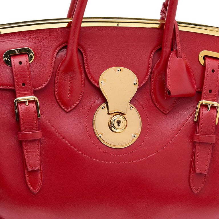 Ralph Lauren Red Leather Ricky Satchel at 1stDibs