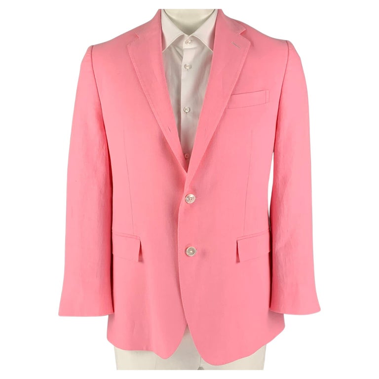 RALPH LAUREN Size 44 Regular Pink Flax Notch Lapel Sport Coat For Sale ...