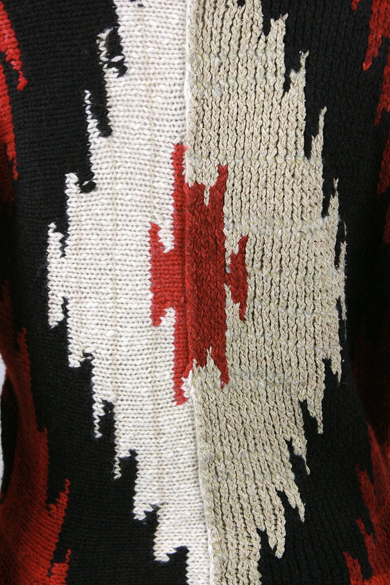 Ralph Lauren Southwest Deep Red Knit Cardigan with Peplum NWT at ...