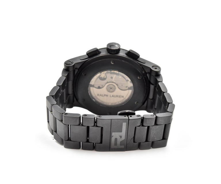 Ralph Lauren Black Matte Ceramic Sporting Chronograph automatic ...