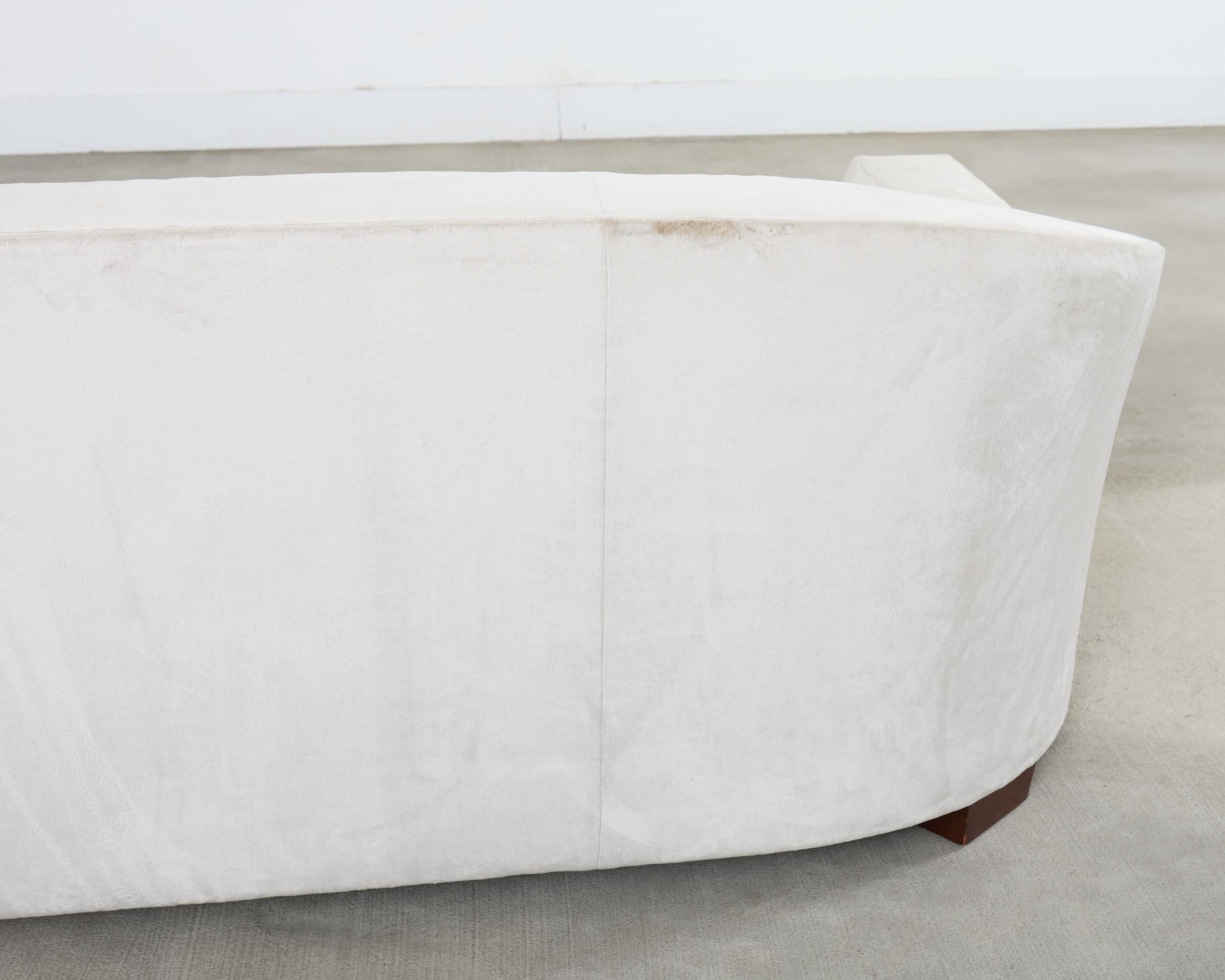 Ralph Lauren Tremont Slope Arm Velvet Sofa For Sale at 1stDibs