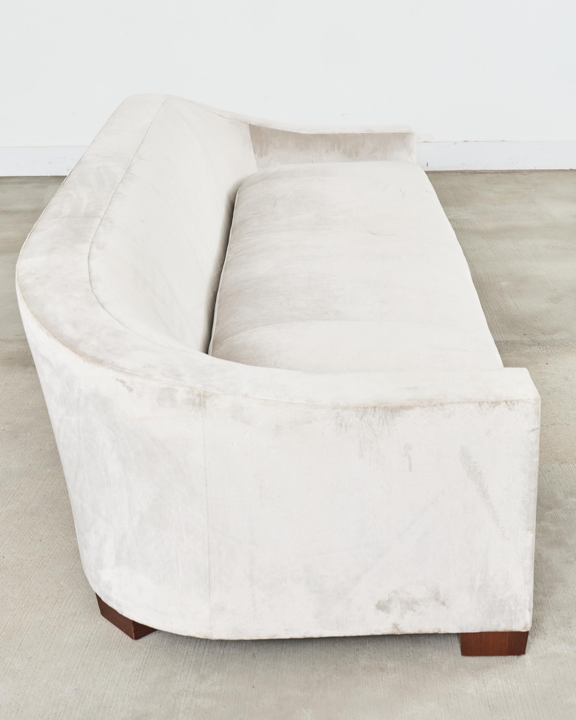 Ralph Lauren Tremont Slope Arm Velvet Sofa For Sale at 1stDibs