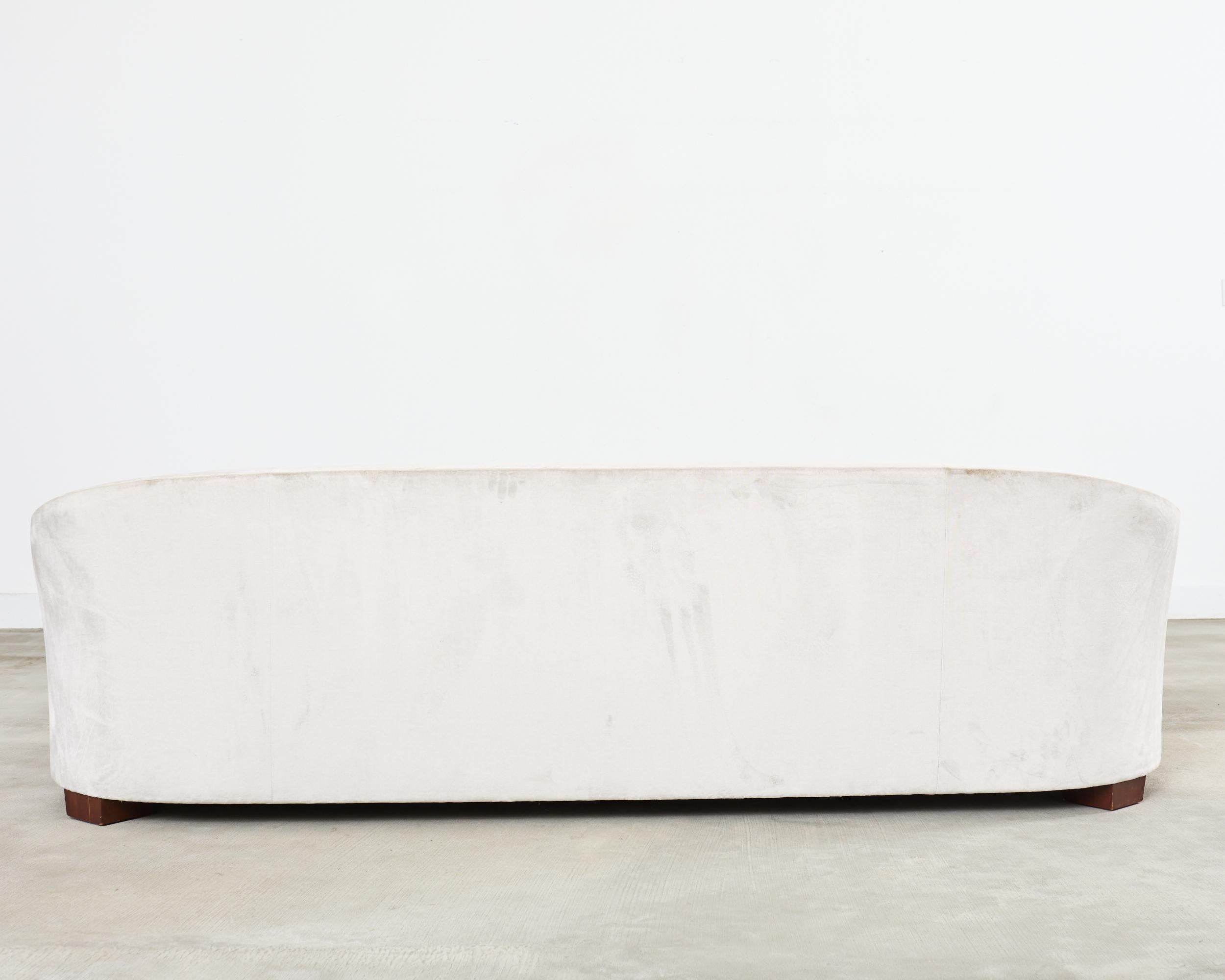 Ralph Lauren Tremont Slope Arm Velvet Sofa For Sale at 1stDibs