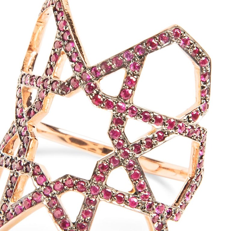 Ralph Masri Arabesque Deco Ruby Ring For Sale at 1stDibs