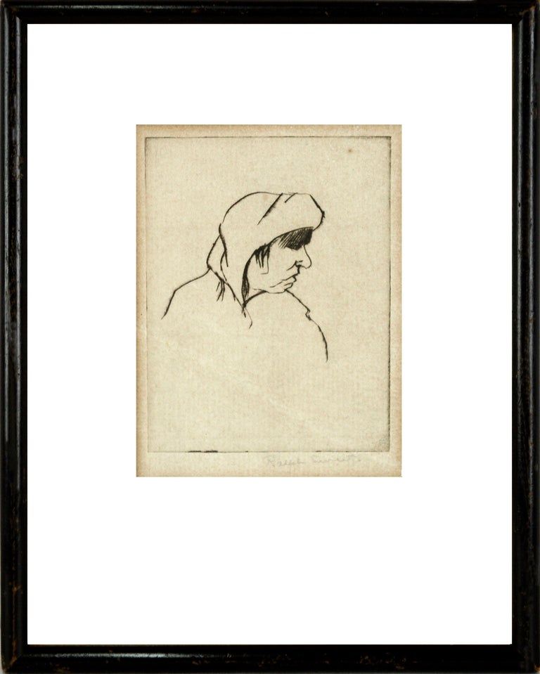Ralph Sweet - Early 20th Century Miniature Etching, Portrait of an Old ...