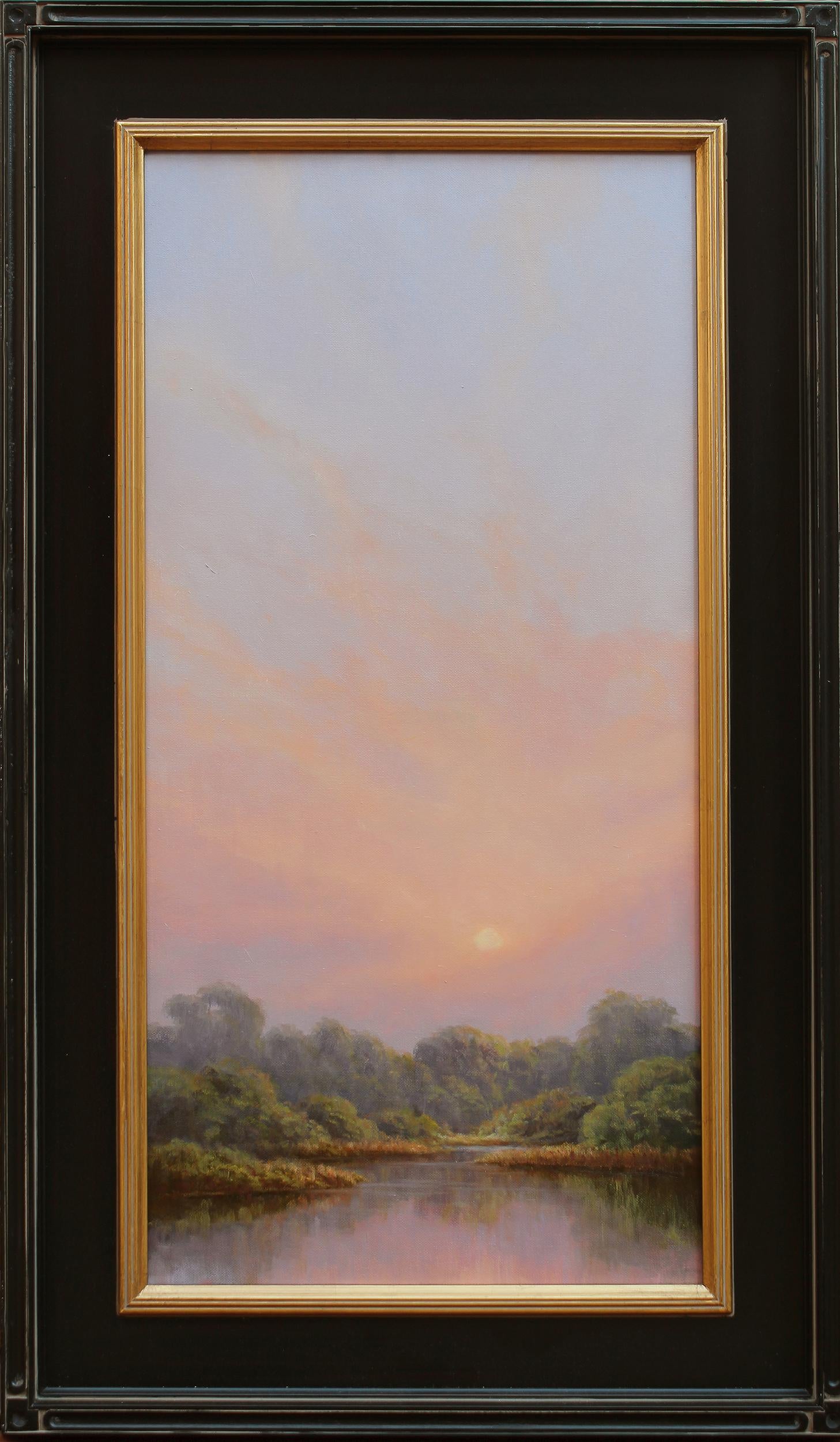 Ralph Waterhouse - Misty Sunset 30 x 15 Oil $3900 at 1stDibs