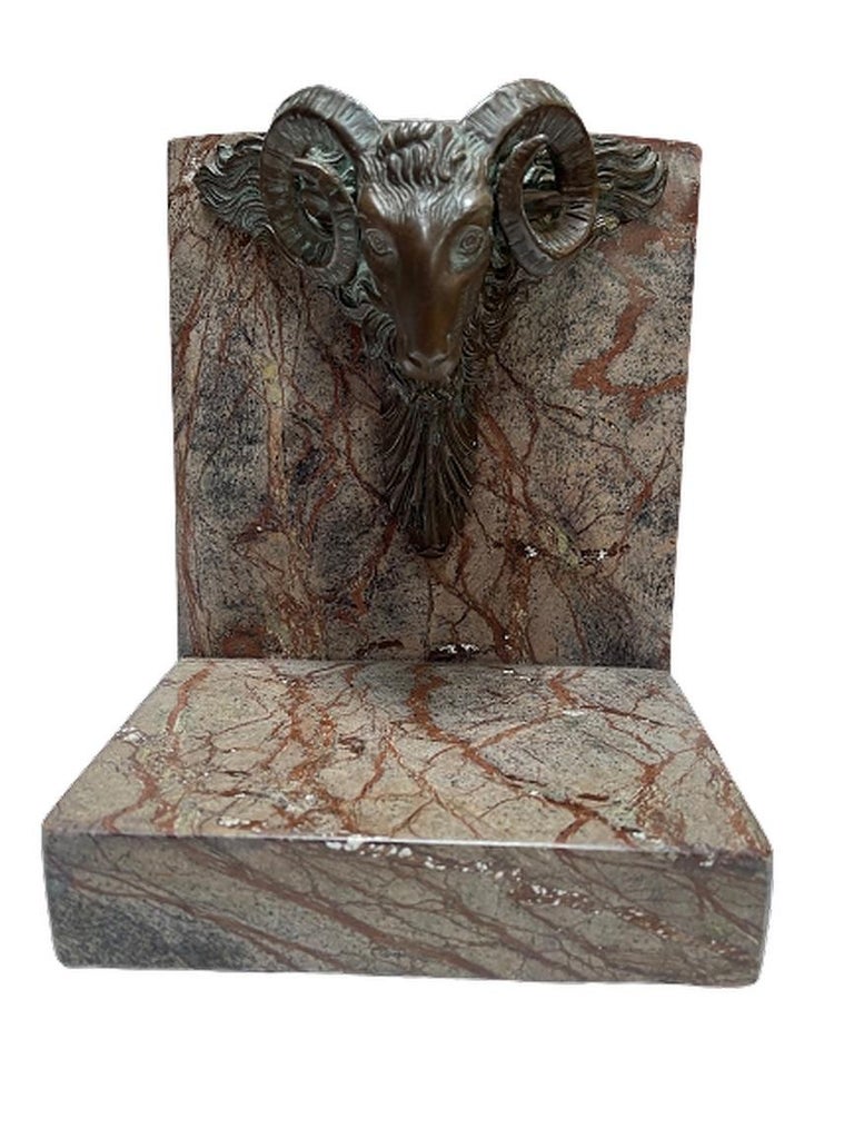 Ram Head Bookends at 1stDibs