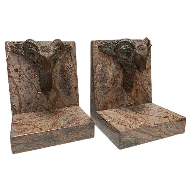 Ram Head Bookends at 1stDibs