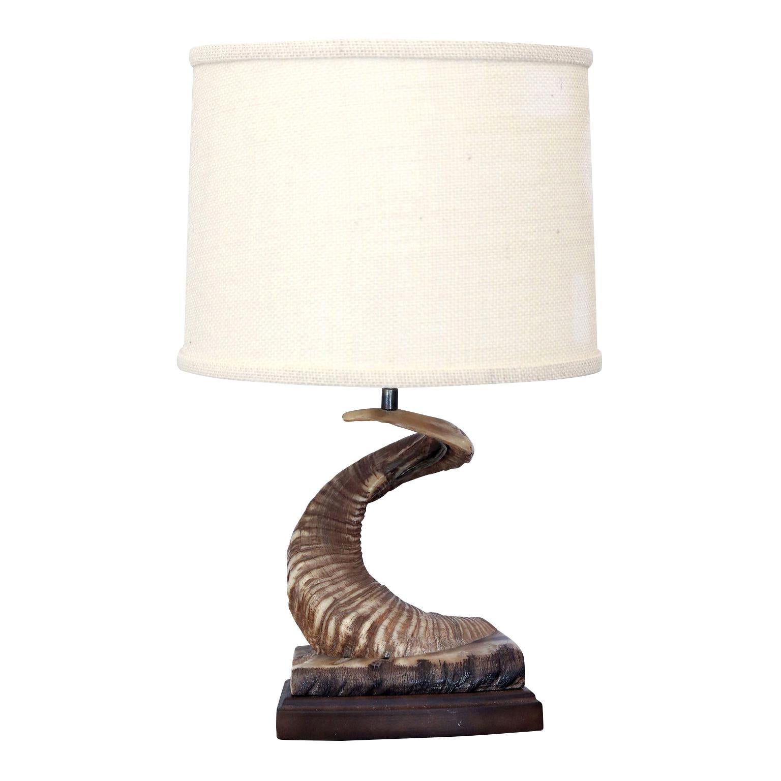 Impala Horn and Porcupine Quill Table Lamp at 1stdibs