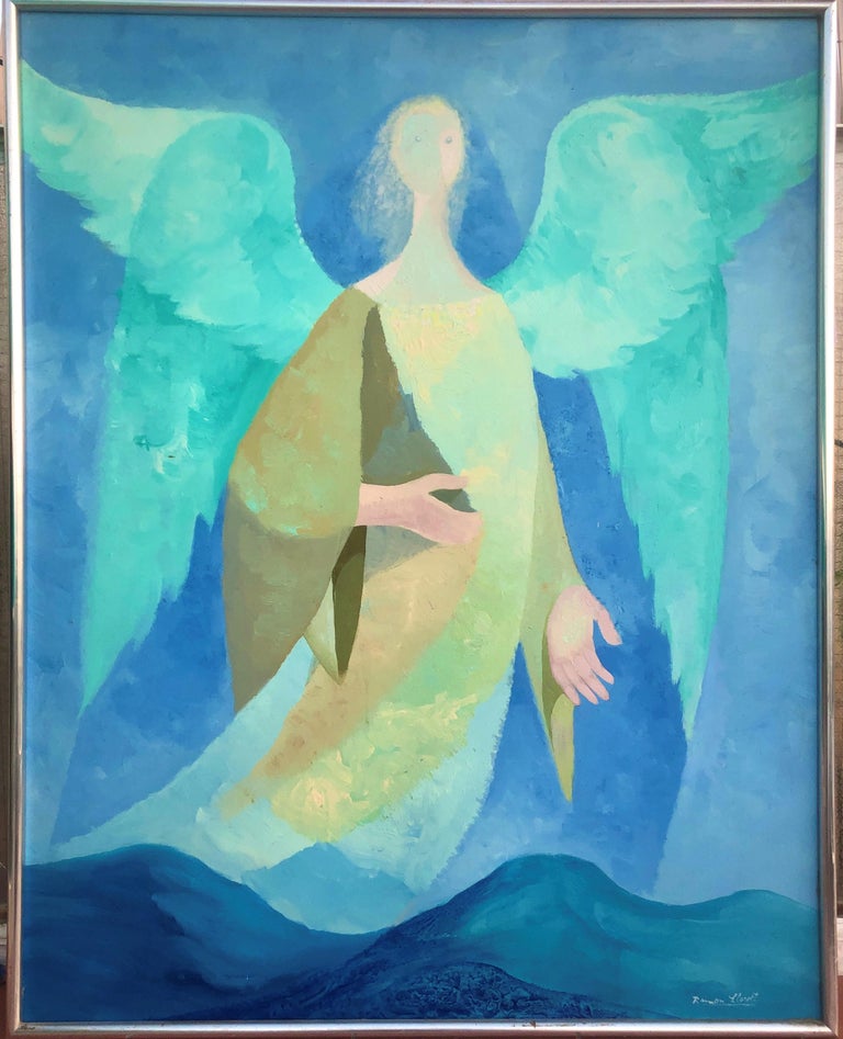 Ramon Llovet Miserol - The Angel oil on canvas painting surrealist For ...