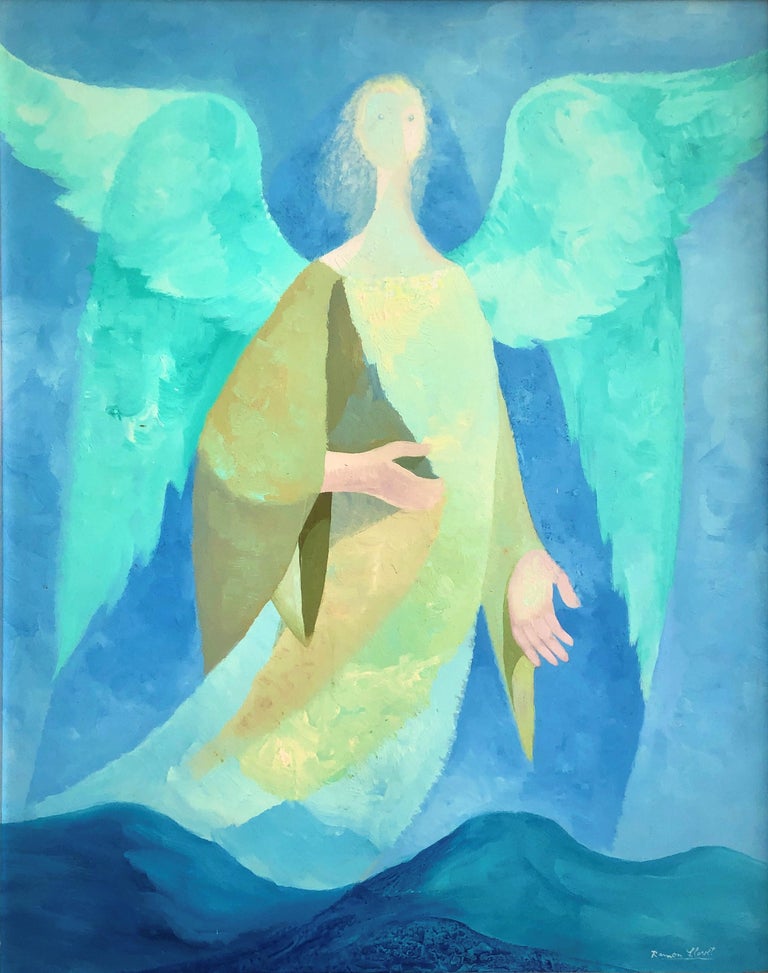 Ramon Llovet Miserol - The Angel oil on canvas painting surrealist For ...