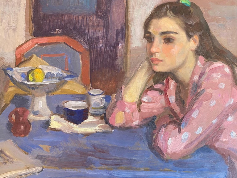 Ramon Pichot i Soler - “Pink Polka-Dot Dress” For Sale at 1stDibs