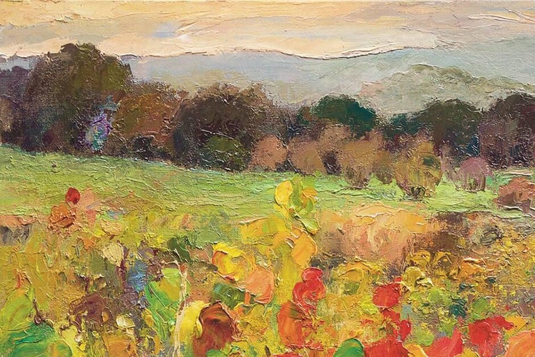 Ramon Vilanova - El Sol Funde Amarillo Dorado Sobre el Paisaje at 1stDibs