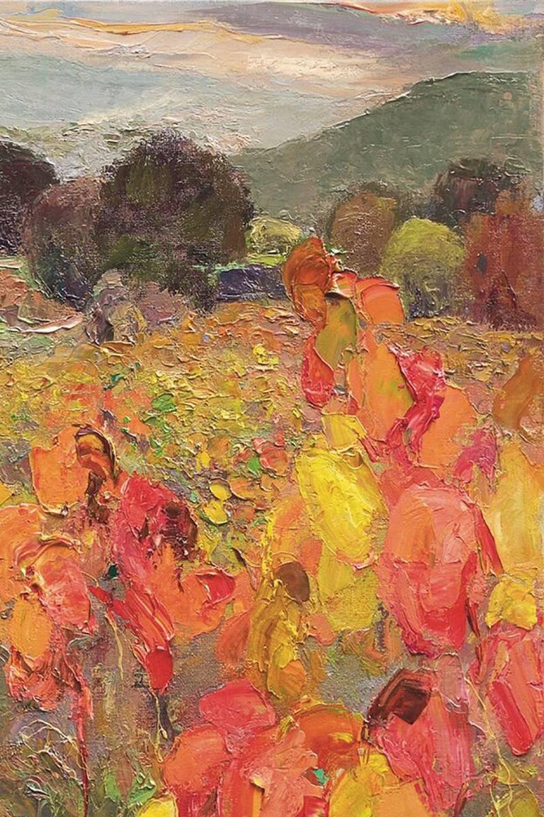 Ramon Vilanova - El Sol Funde Amarillo Dorado Sobre el Paisaje at 1stDibs