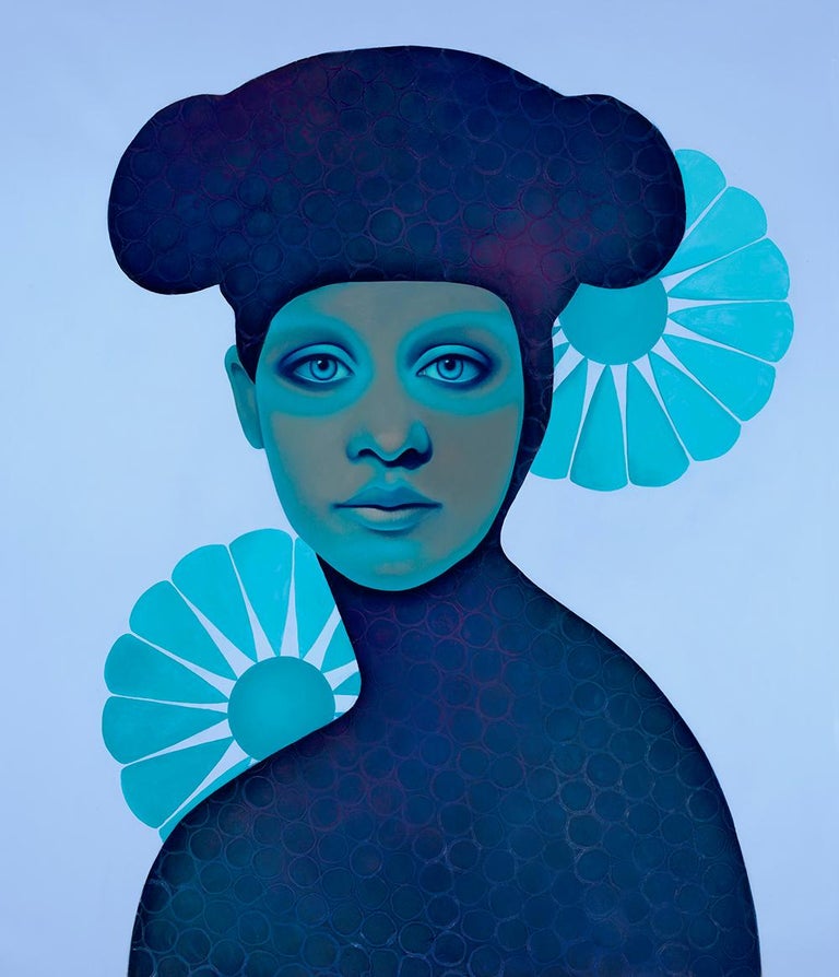 Ramona Nordal - Fox Glove, abstract pop art figurative painting ...