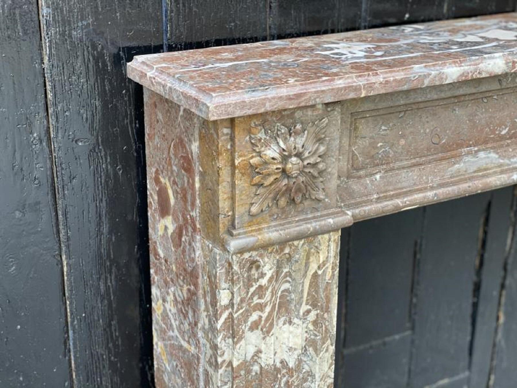 Rance Marble Fireplace Louis XVI Style at 1stDibs | red marble fireplace