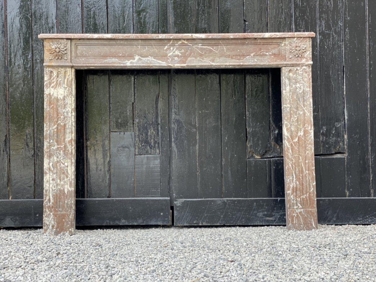 Rance Marble Fireplace Louis XVI Style at 1stDibs | red marble fireplace