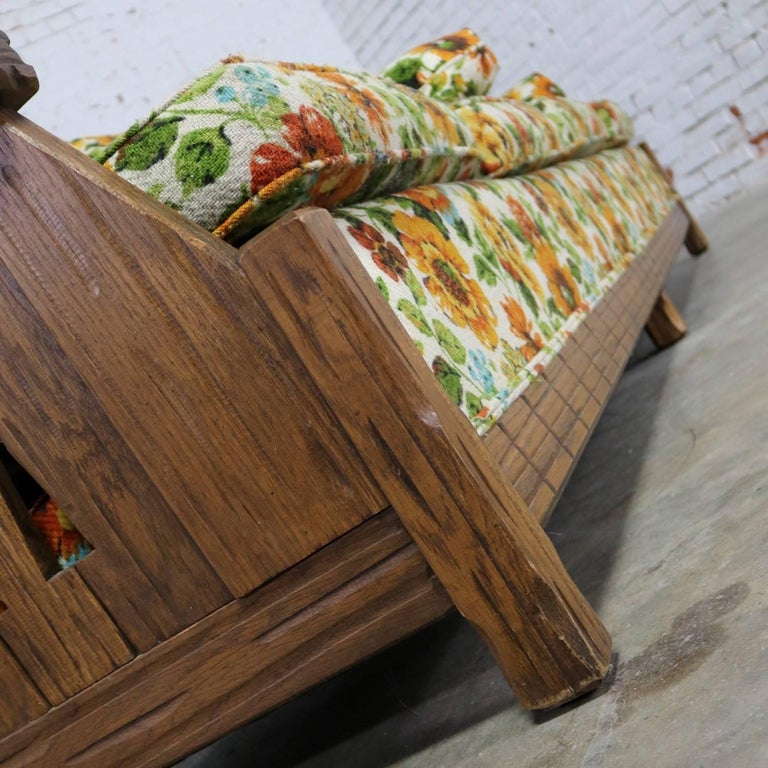 Ranch Oak Western Style Sofa Attributed to A. Brandt Company at 1stDibs ...