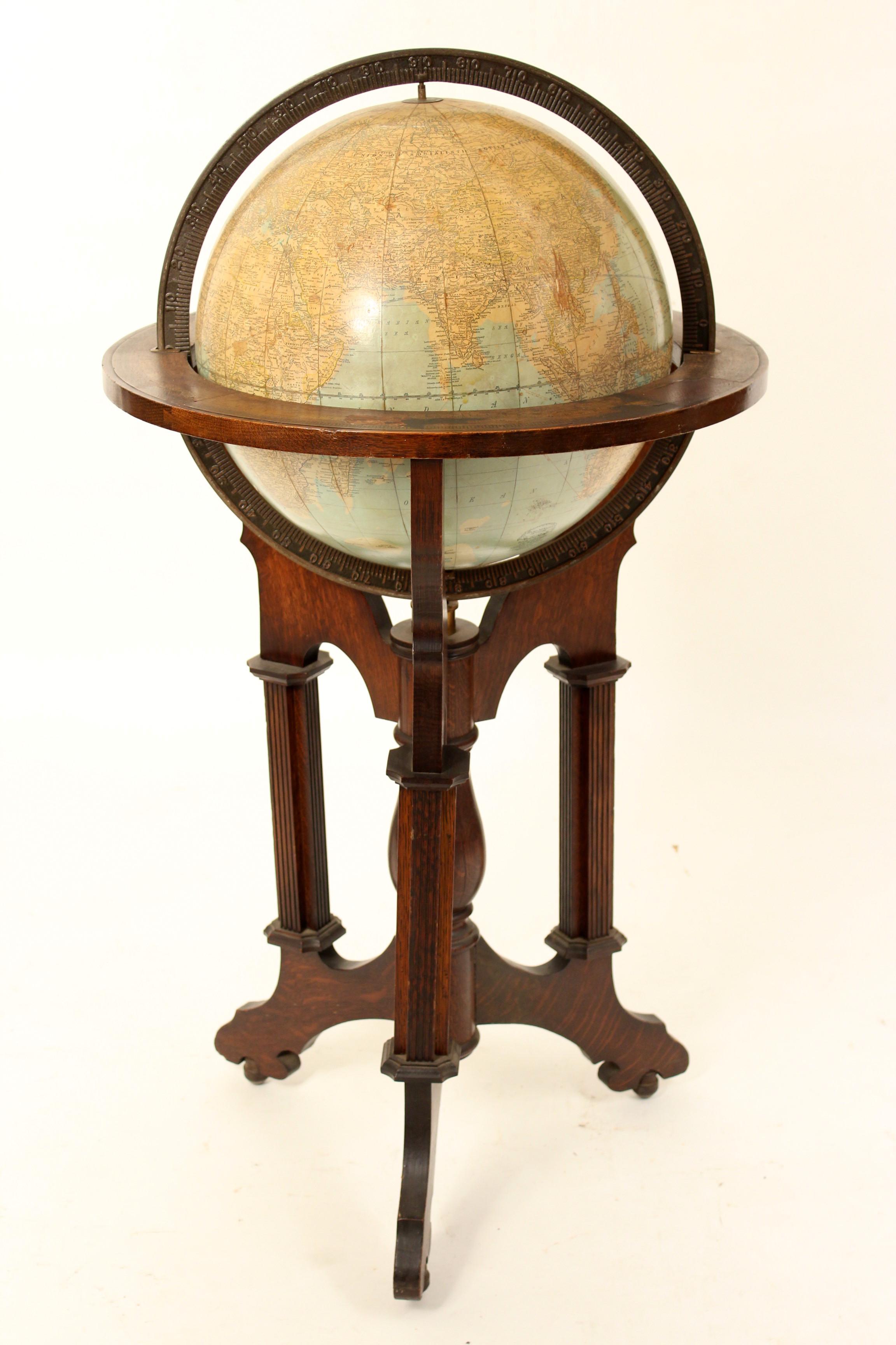 Rand McNally Library Globe on Stand at 1stDibs | rand mcnally globe