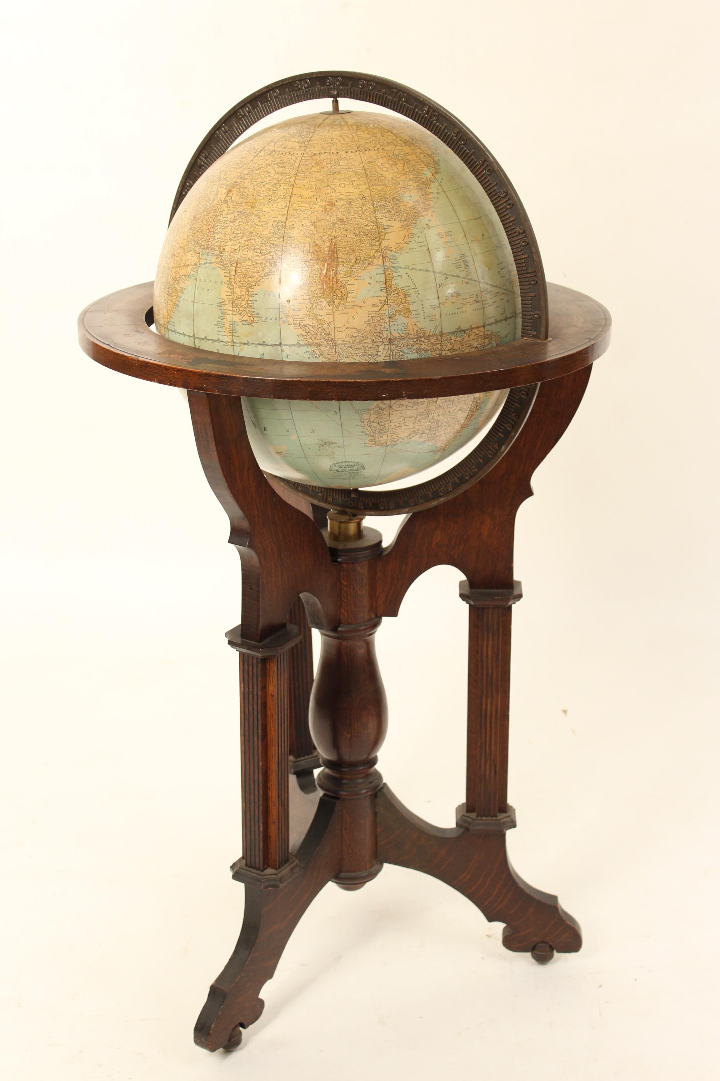 Rand McNally Library Globe on Stand at 1stDibs | rand mcnally globe