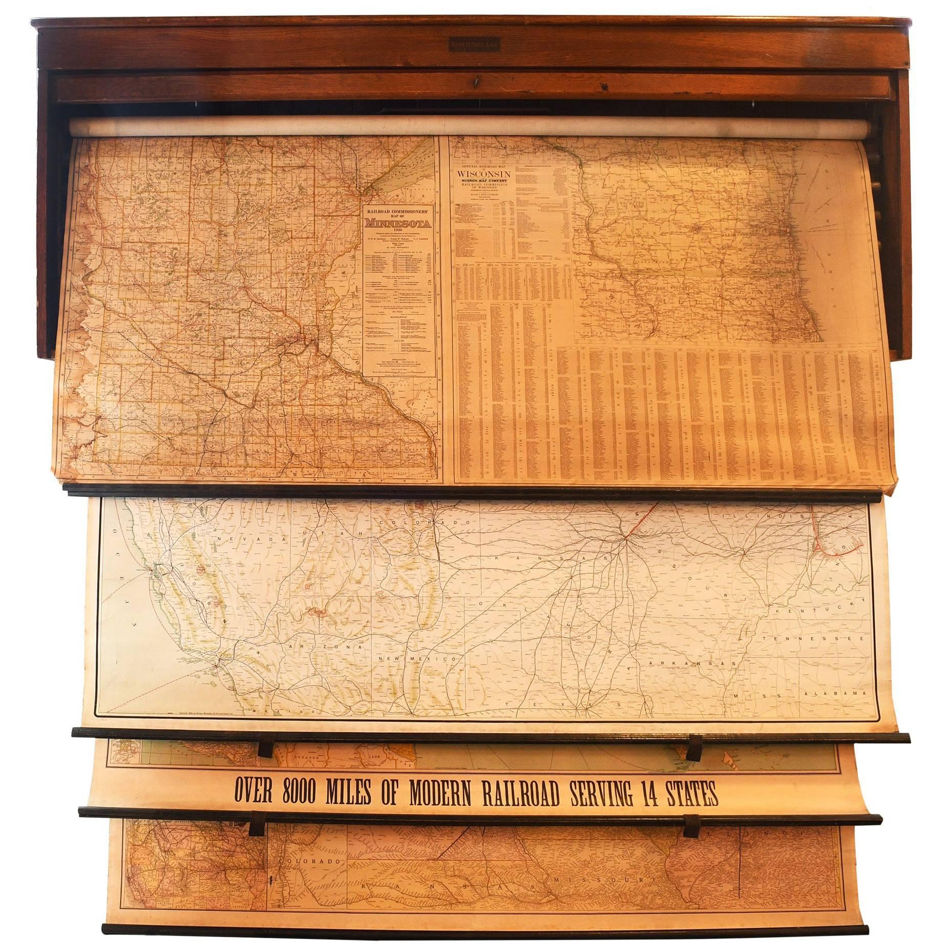 Rand McNally Railroad Map Set at 1stDibs