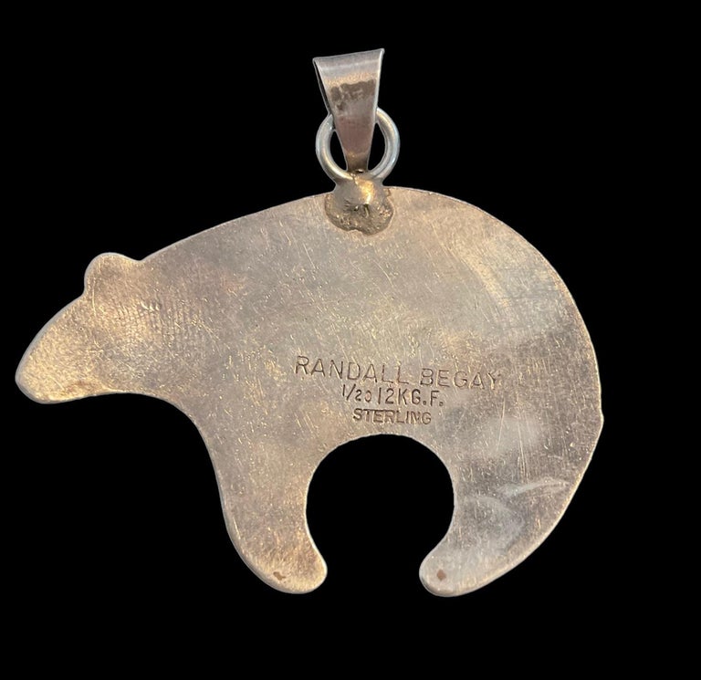 Randall Begay Native American Sterling Silver 12k GF Bear Kokopelli ...