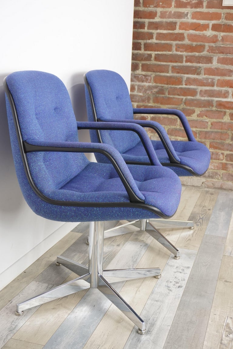 Randall Buck 1970s Design Pair of Armchairs 451 Model by Strafor at 1stDibs