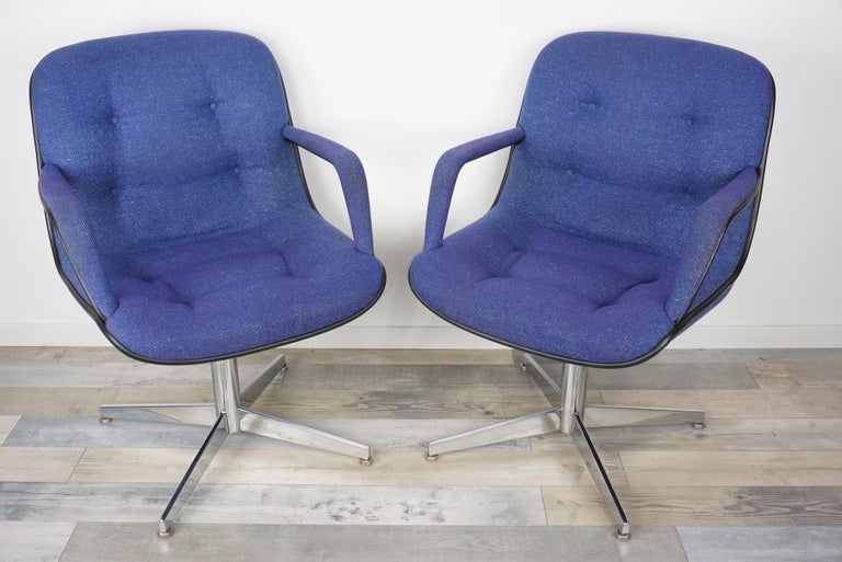 Randall Buck 1970s Design Pair of Armchairs 451 Model by Strafor at 1stDibs