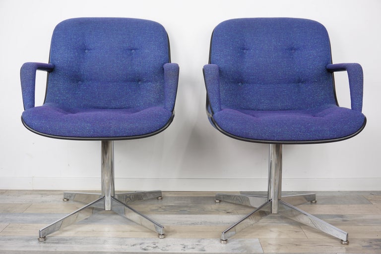 Randall Buck 1970s Design Pair of Armchairs 451 Model by Strafor at 1stDibs