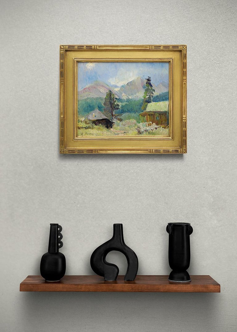Randall Davey - Cabin Near Estes Park, Colorado, 1920s Landscape Oil ...