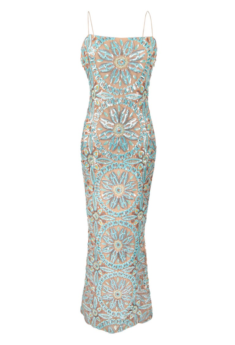 Randolph Duke Gown Exquisite Sequins Colours 6 at 1stDibs