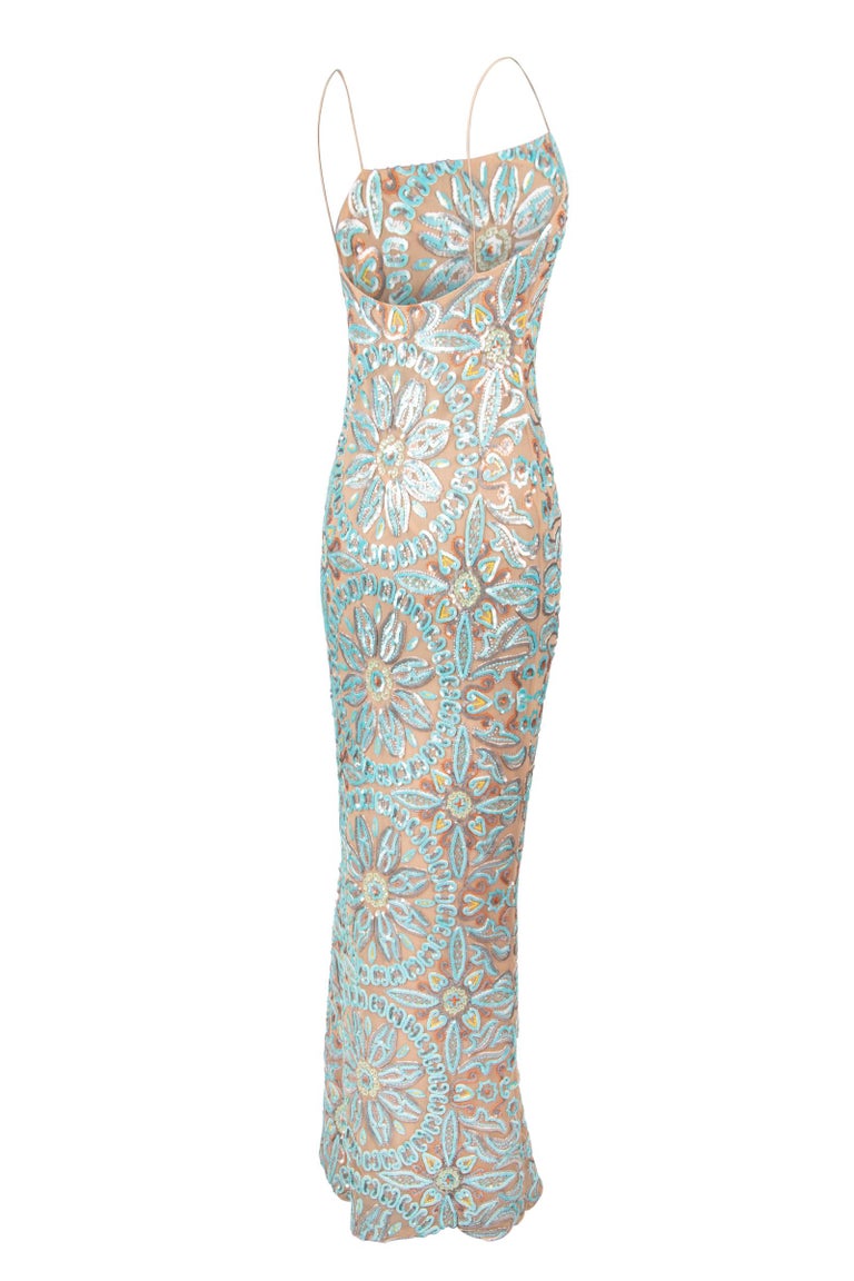 Randolph Duke Gown Exquisite Sequins Colours 6 at 1stDibs