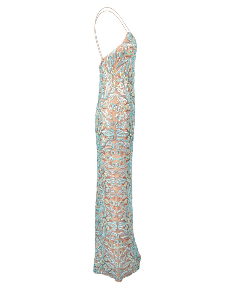 Randolph Duke Gown Exquisite Sequins Colours 6 at 1stDibs
