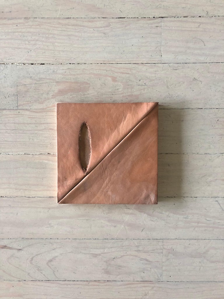 Natural/White Wash Upcycled Leather Collage Panels, Customizable For ...