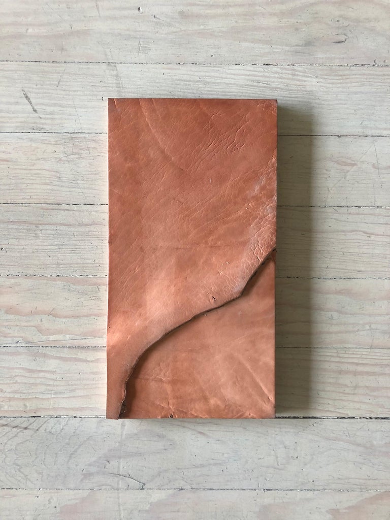 Natural/White Wash Upcycled Leather Collage Panels, Customizable For ...