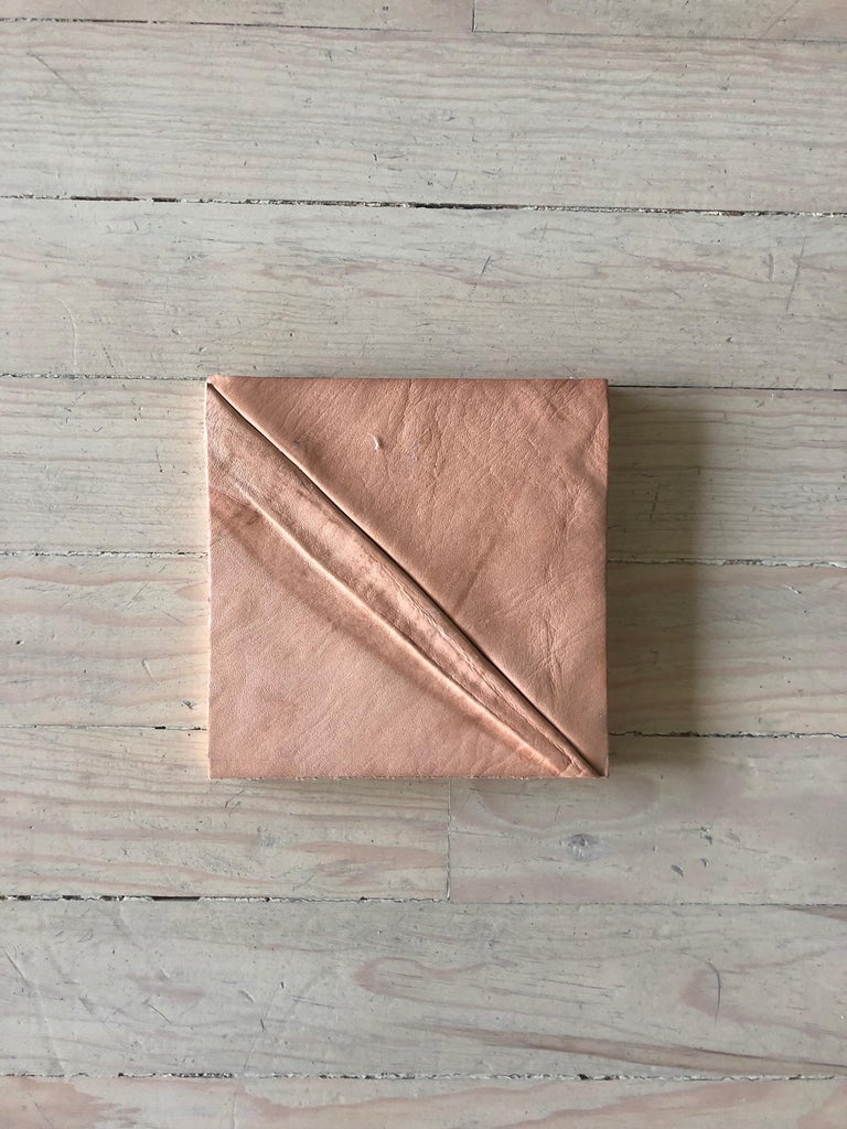 Natural/White Wash Upcycled Leather Collage Panels, Customizable For ...