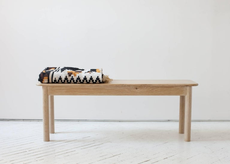 Contemporary Wood Range Bench in White Oak by Fort Standard For Sale at ...