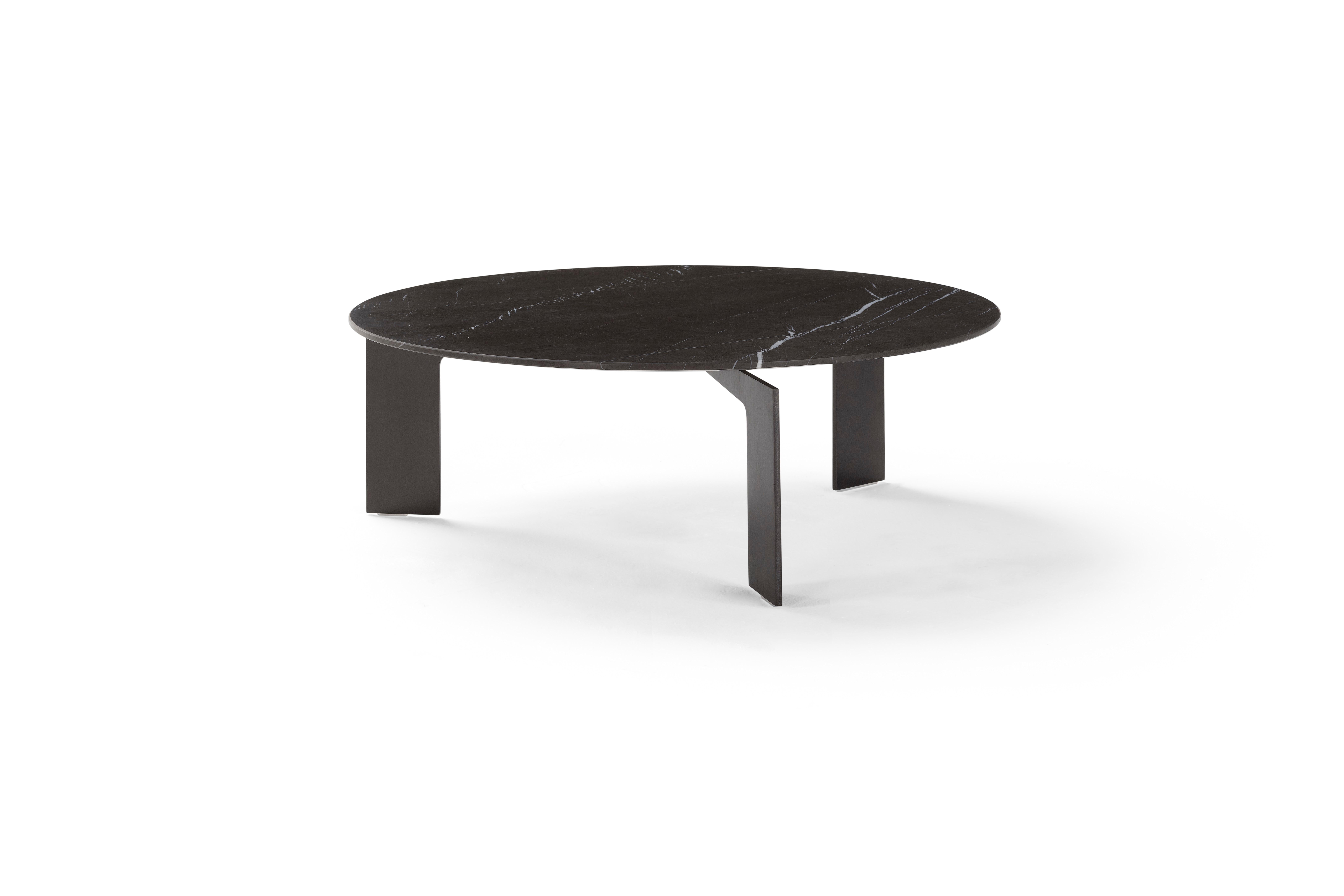 Range Metal Coffee Table with Marble Top by Marconato and Zappa For ...