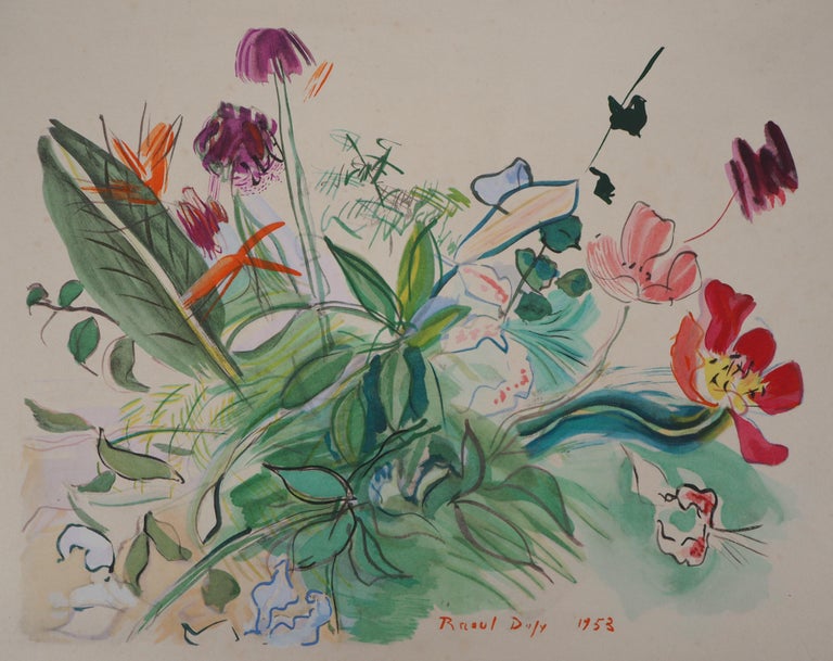 Raoul Dufy - Bunch of Flowers - Original Lithograph For Sale at 1stDibs