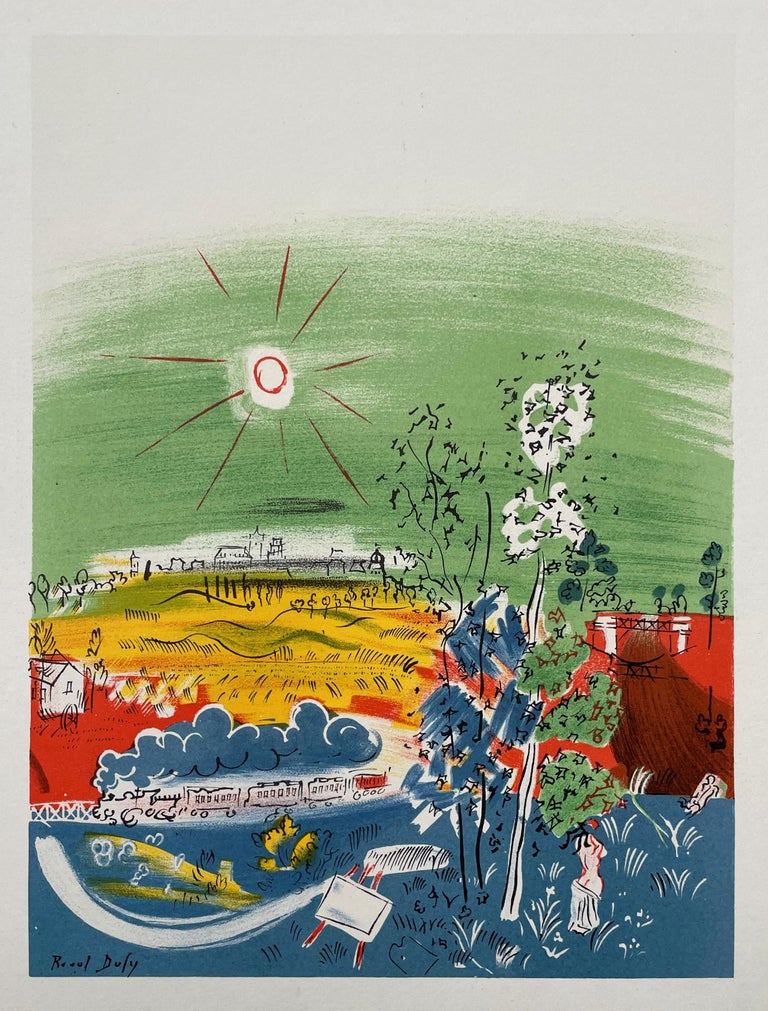 French Art Exhibition Poster by Raoul Dufy, Modernist Lithograph, 1959 ...