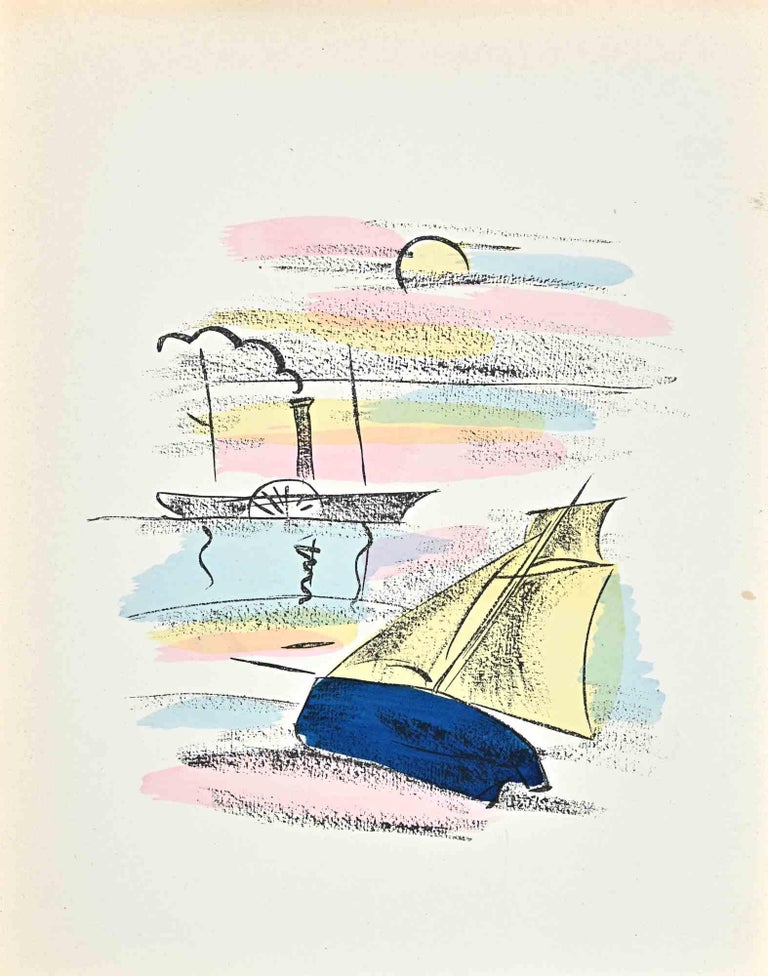 Raoul Dufy - On the Boat - Lithograph by Raoul Dufy - 1920 at 1stDibs