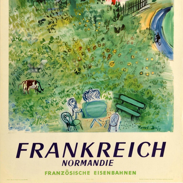 Raoul Dufy - Original Vintage French Railways Travel Poster Normandie ...