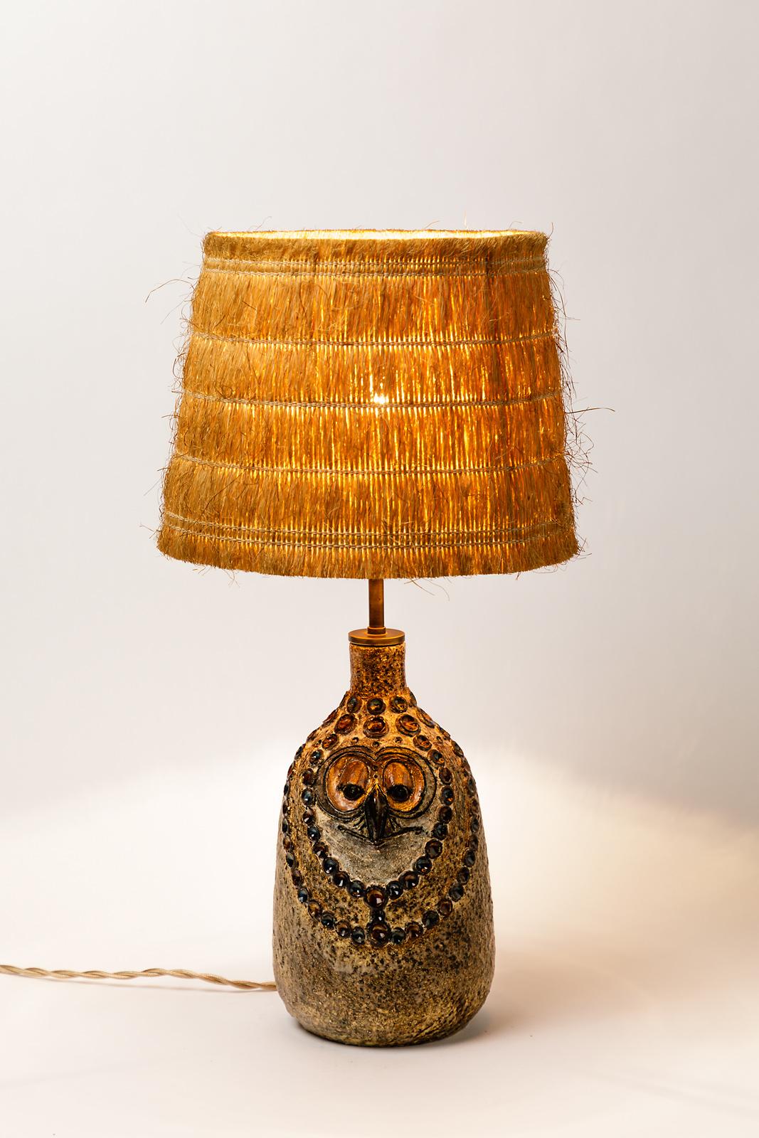 Raphael Giarrusso Colored Bird Ceramic Table Lamp 1967 Midcentury ...