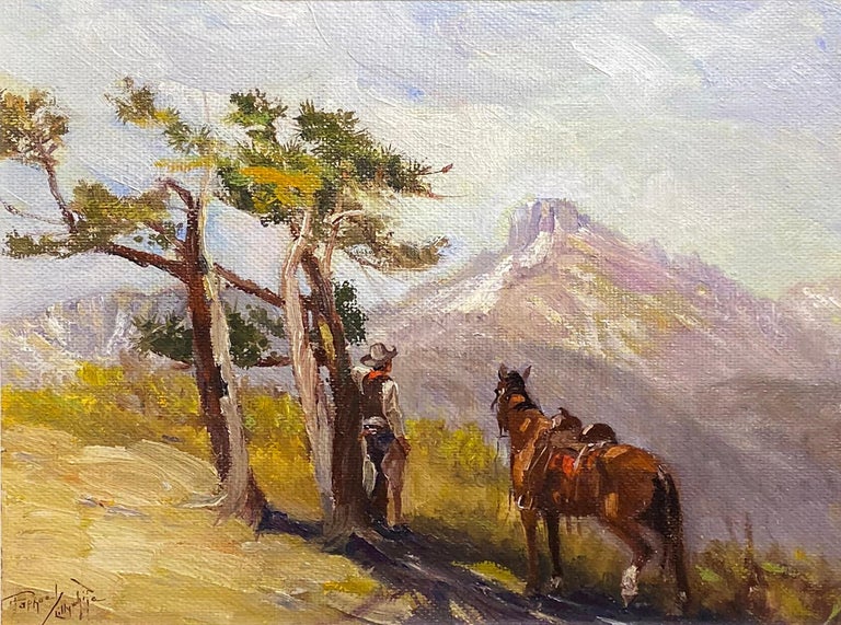Raphael Lillywhite - Cowboy and His Horse For Sale at 1stDibs
