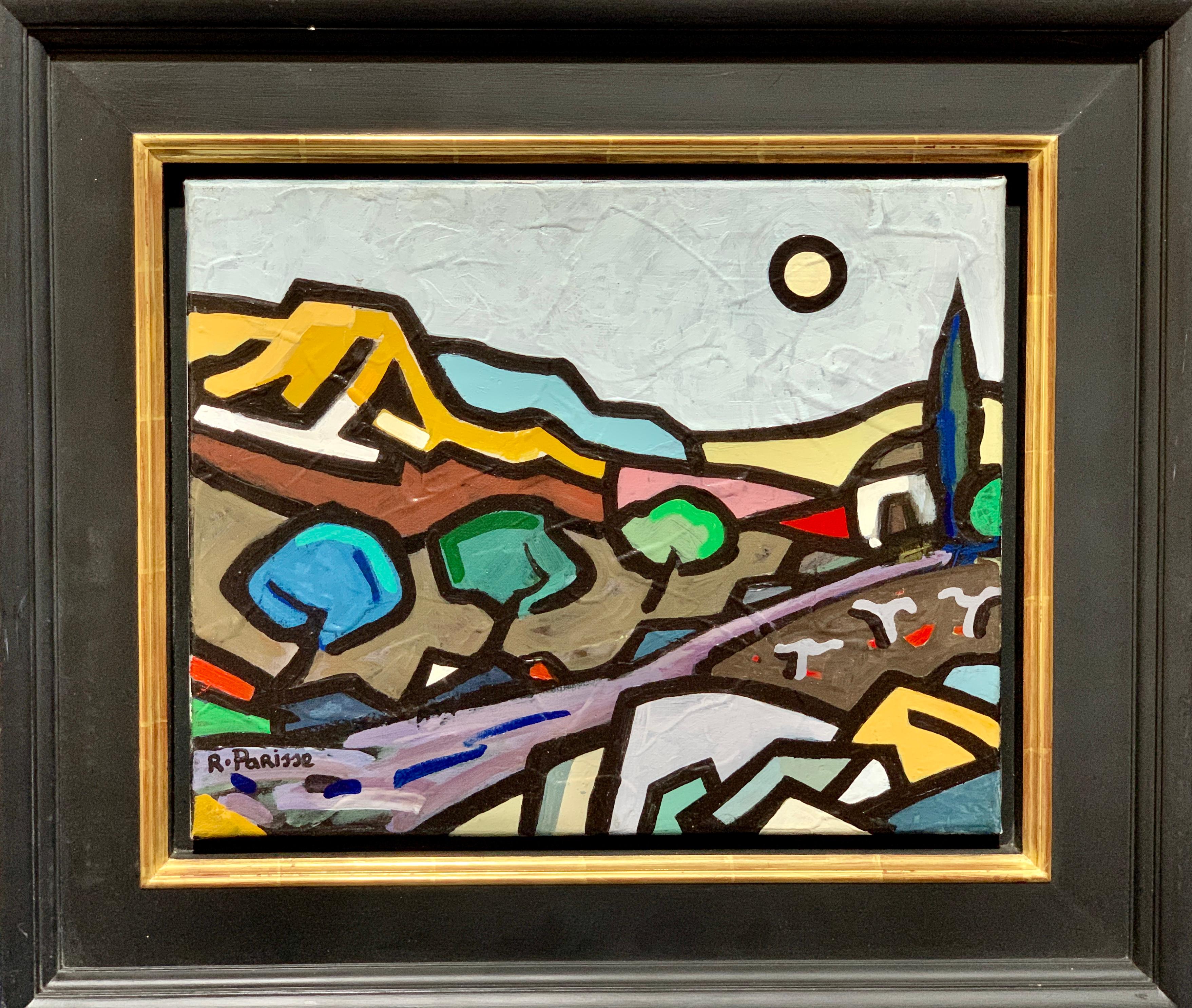 Raphael Parisse - 20th century Abstract French mountain river landscape ...