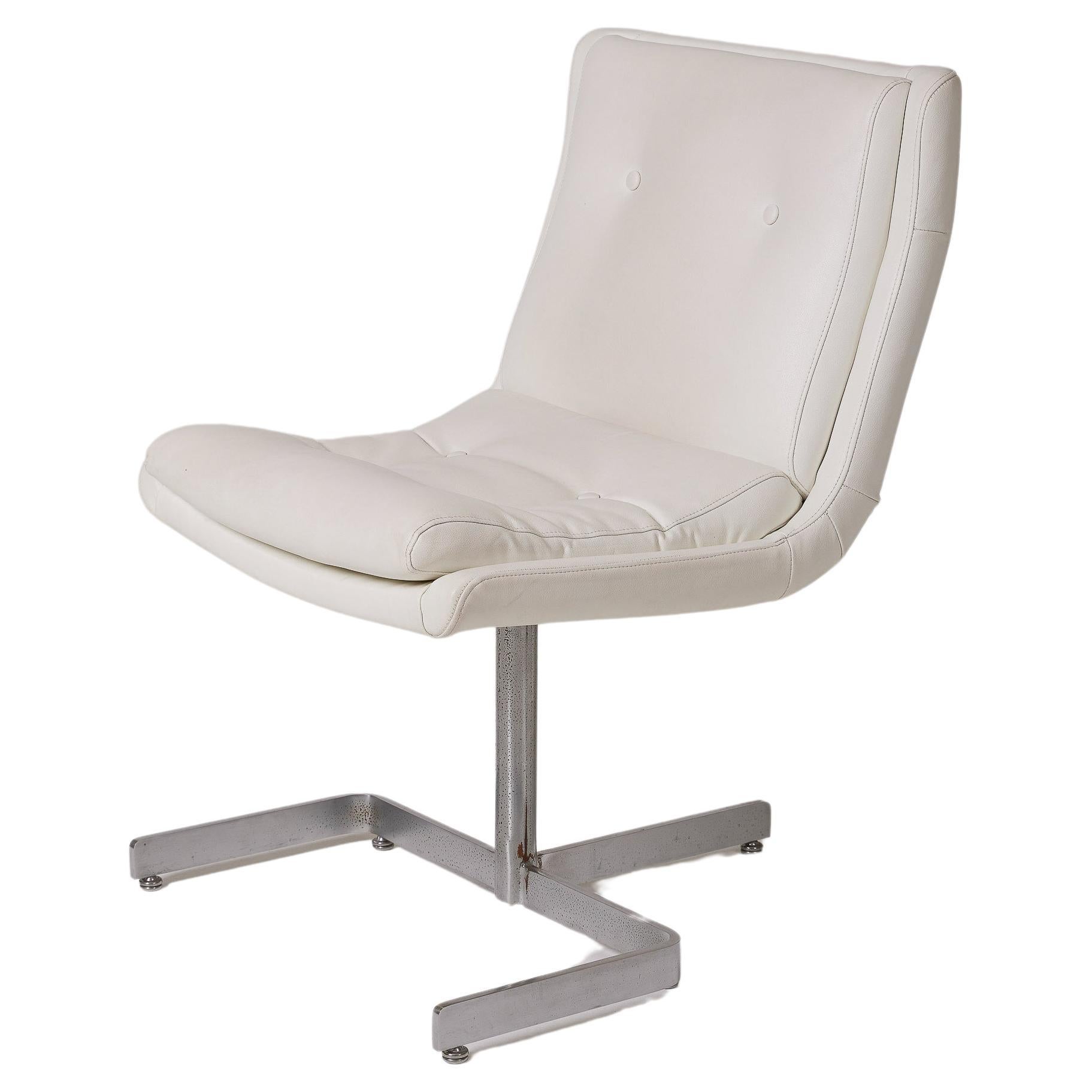 Raphaël Raffel 'Croissant' Sofa in Jpink Suede, 1970s at 1stDibs