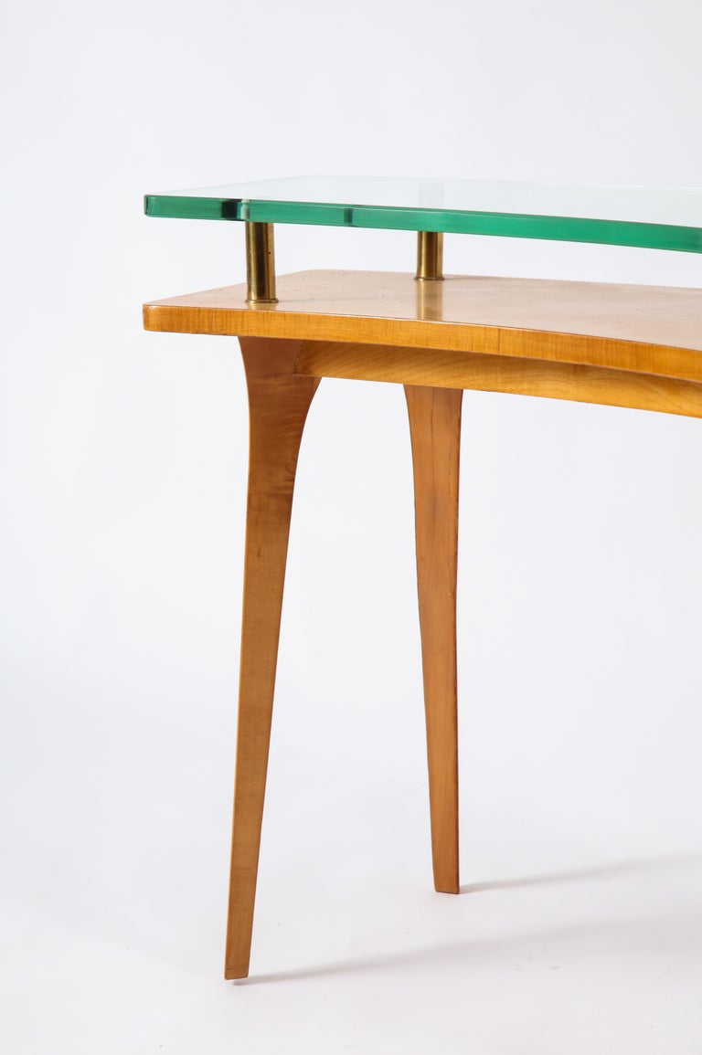 Raphael Raffel Vanity or Writing Desk in Sycamore and Glass, France ...