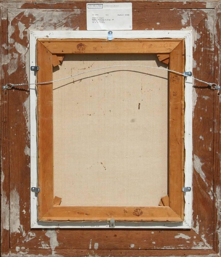 Raphael Soyer - Woman on Street, Oil Painting by Raphael Soyer For Sale ...