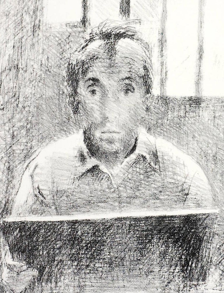 Raphael Soyer - Self Portrait (With Model) For Sale at 1stDibs