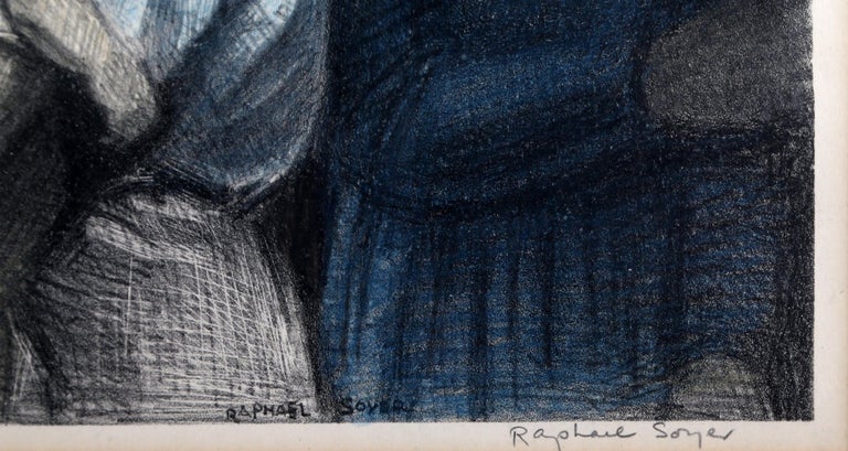 Raphael Soyer - Two Women and Child by Raphael Soyer For Sale at 1stDibs